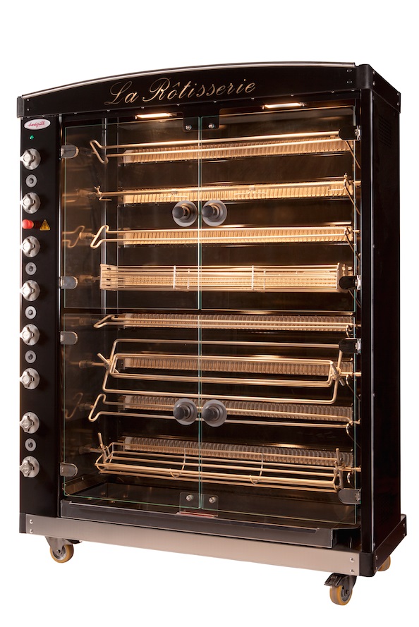Rôtissoire professionnelle à gaz 8 broches DOREGRILL disponible sur Chr ...